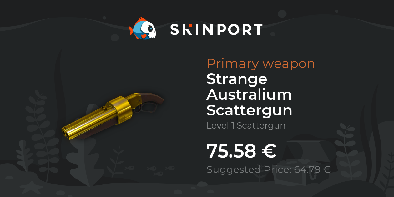Strange Australium Scattergun - Team Fortress 2 - Skinport Strange Australium Scattergun - Team Fortress 2 - Skinport