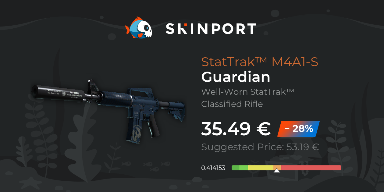 StatTrak™ M4A1-S | Guardian (Well-Worn) - CS2 - Skinport