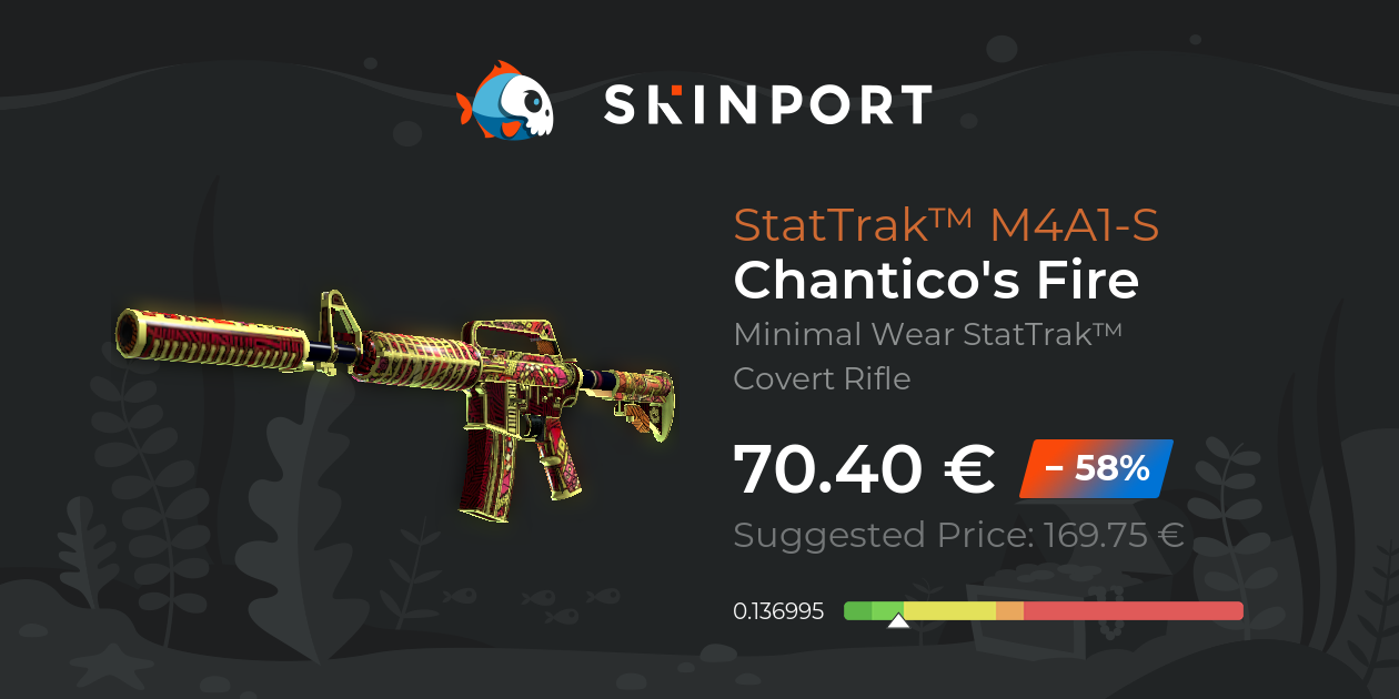 StatTrak™ M4A1-S | Chantico's Fire (Minimal Wear) - Counter-Strike 2 ...