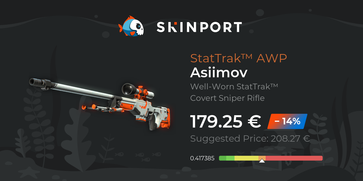 StatTrak™ AWP | Asiimov (Well-Worn) - Counter-Strike 2 - Skinport