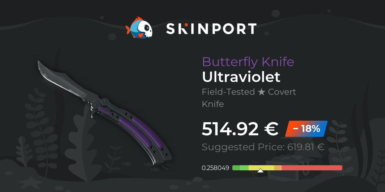 Butterfly Knife | Ultraviolet (Field-Tested) - Counter-Strike 2 - Skinport