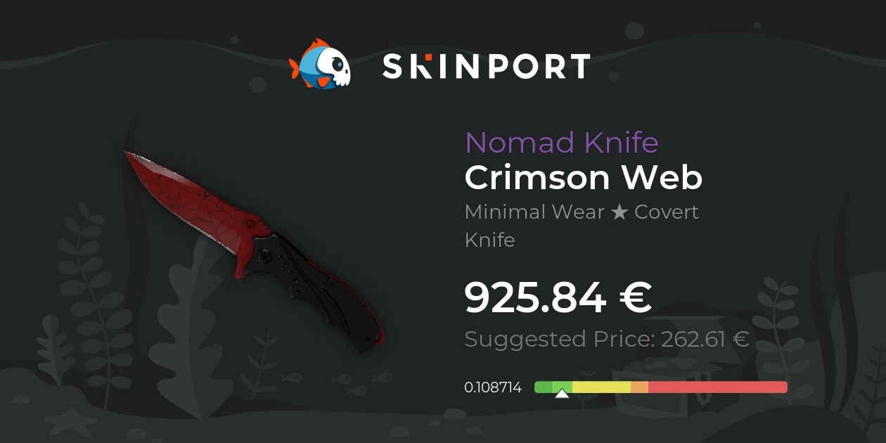 Nomad Knife | Crimson Web (Minimal Wear) - Counter-Strike 2 - Skinport