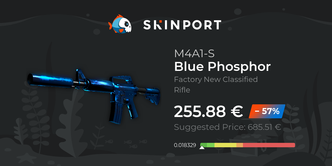 M4A1-S | Blue Phosphor (Factory New) - Counter-Strike 2 - Skinport