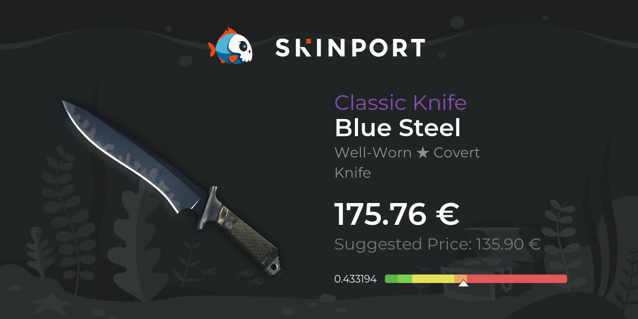 Classic Knife | Blue Steel (Well-Worn) - Counter-Strike 2 - Skinport