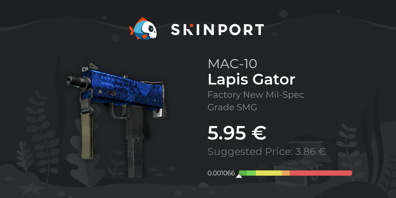 MAC-10 | Lapis Gator (Factory New) - CS:GO - Skinport