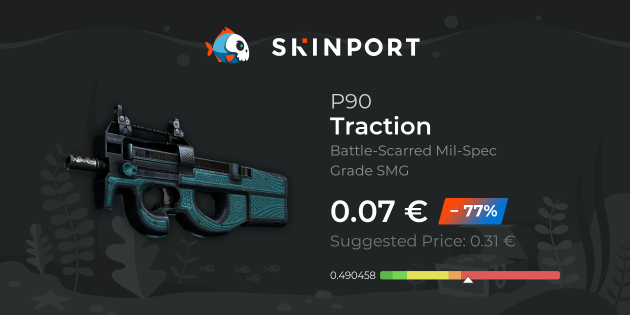 P90 | Traction (Battle-Scarred) - CS:GO - Skinport