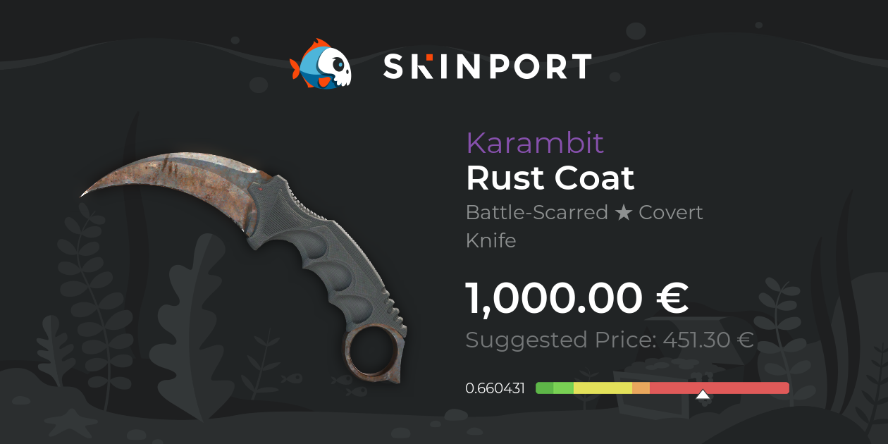 Karambit (★) | Rostmantel (Kampfspuren) - Counter-Strike 2 - Skinport