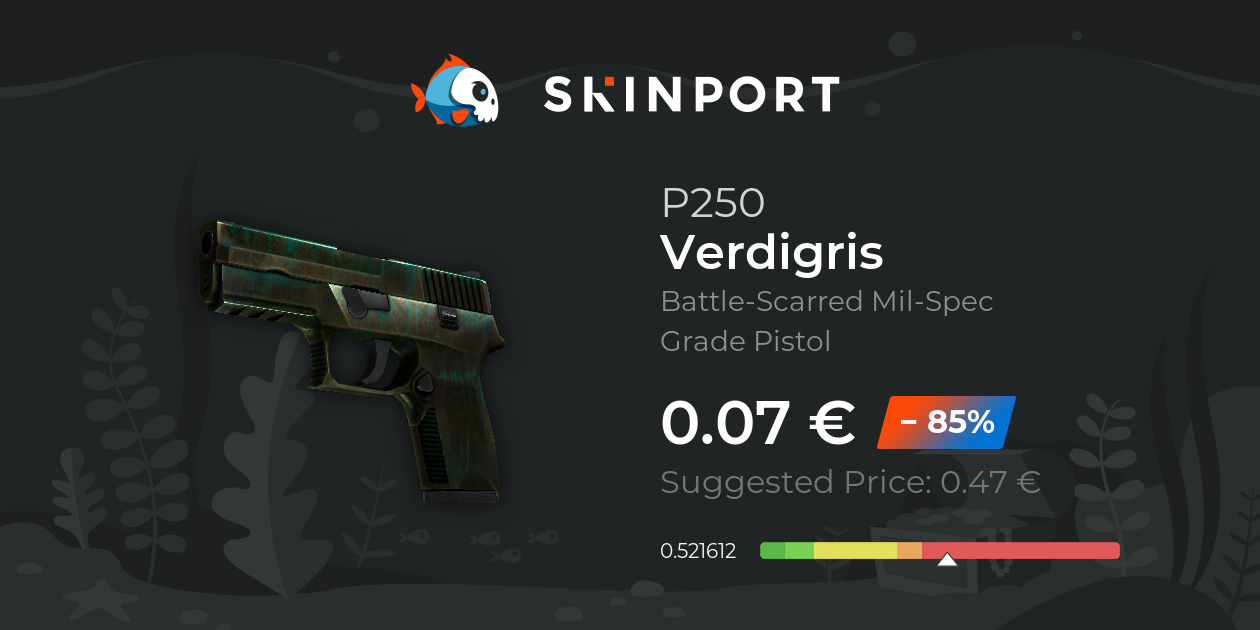 P250 | Verdigris (Battle-Scarred) - CS:GO - Skinport
