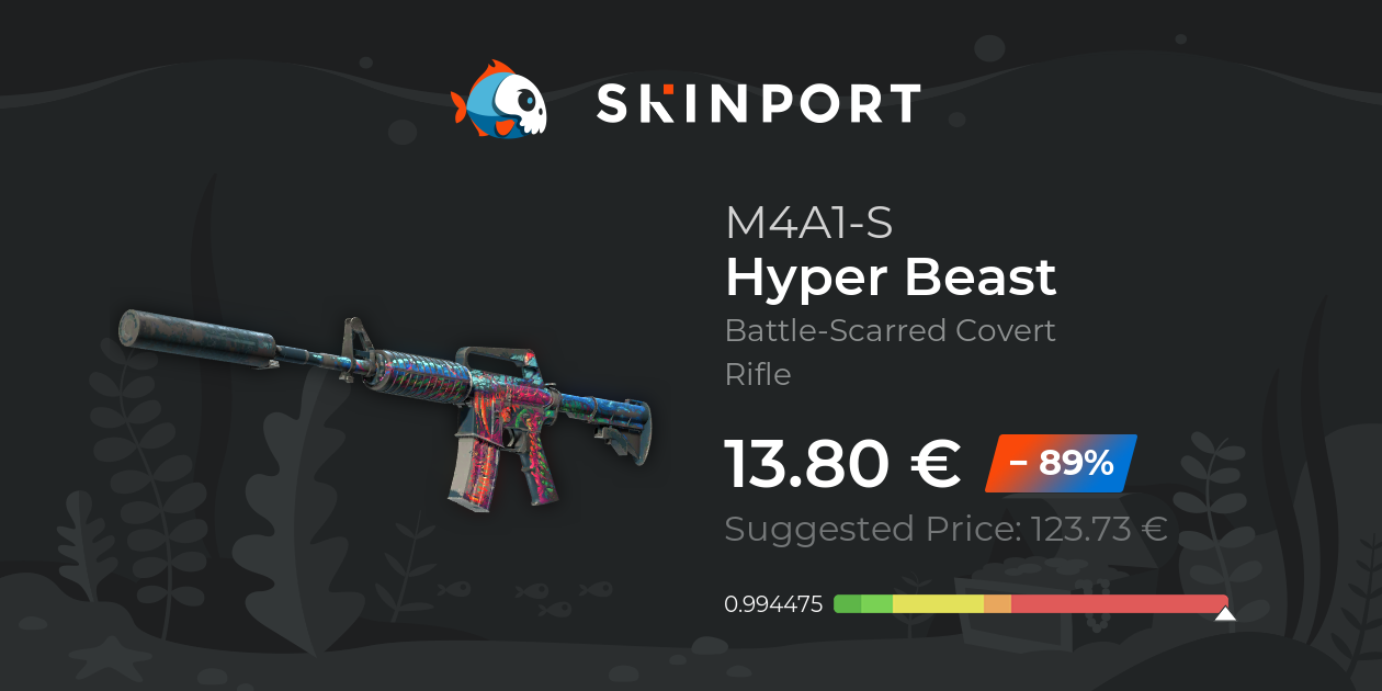 M4A1-S | Hyper Beast (Battle-Scarred) - Counter-Strike 2 - Skinport