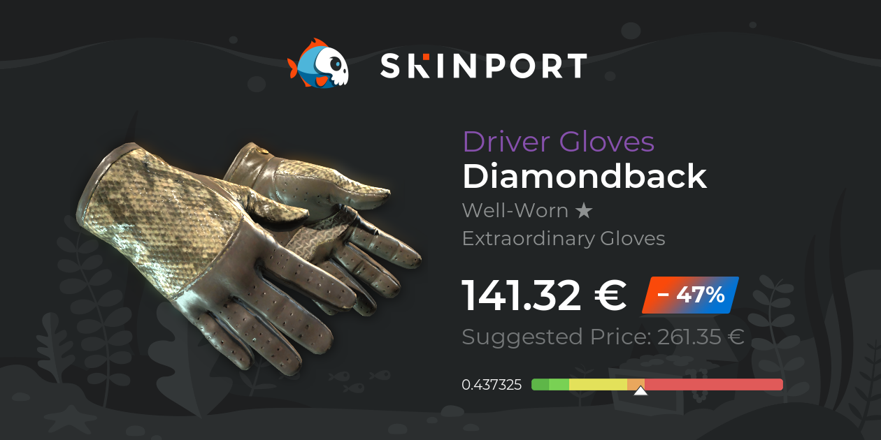 Driver Gloves | Diamondback (Well-Worn) - Counter-Strike 2 - Skinport