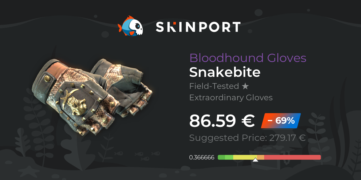 Bloodhound Gloves | Snakebite (Field-Tested) - Counter-Strike 2 - Skinport
