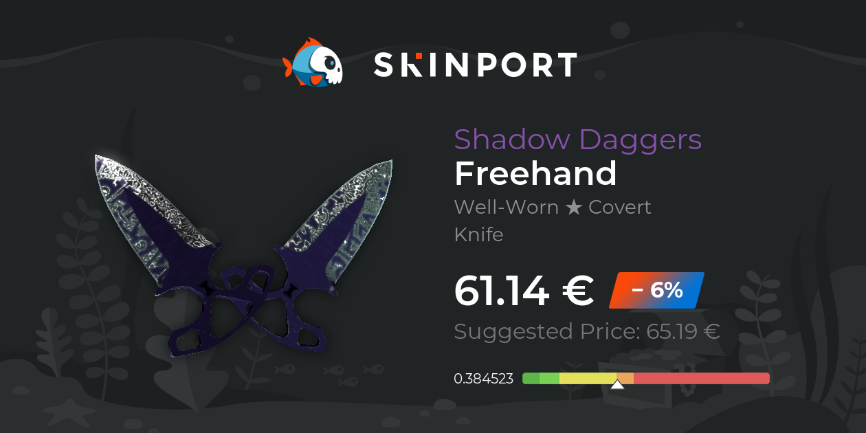 Shadow Daggers | Freehand (Well-Worn) - Counter-Strike 2 - Skinport