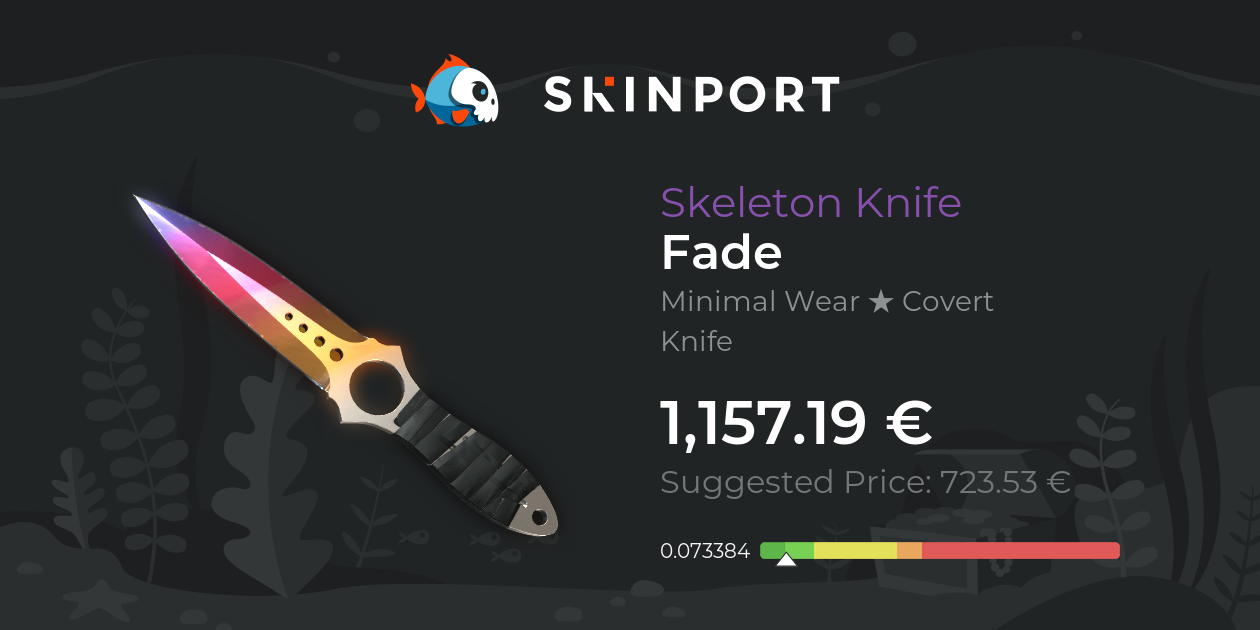 Skeleton Knife | Fade (Minimal Wear) - Counter-Strike 2 - Skinport