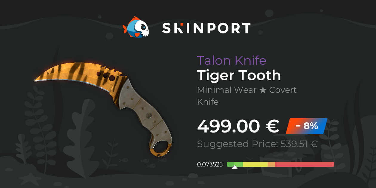 Talon Knife | Tiger Tooth (Minimal Wear) - Counter-Strike 2 - Skinport