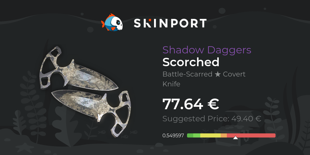 Shadow Daggers | Scorched (Battle-Scarred) - Counter-Strike 2 - Skinport