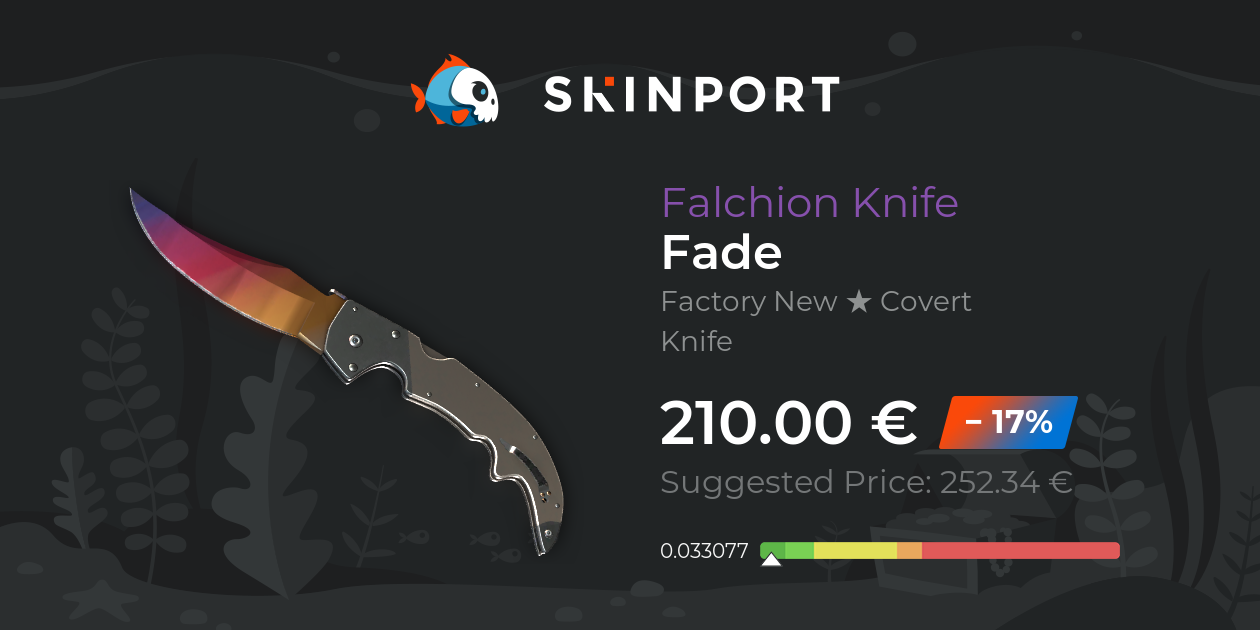 Falchion Knife | Fade (Factory New) - Counter-Strike 2 - Skinport