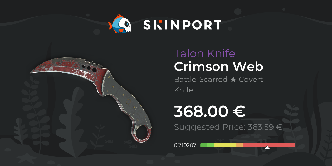 Talon Knife | Crimson Web (Battle-Scarred) - Counter-Strike 2 - Skinport
