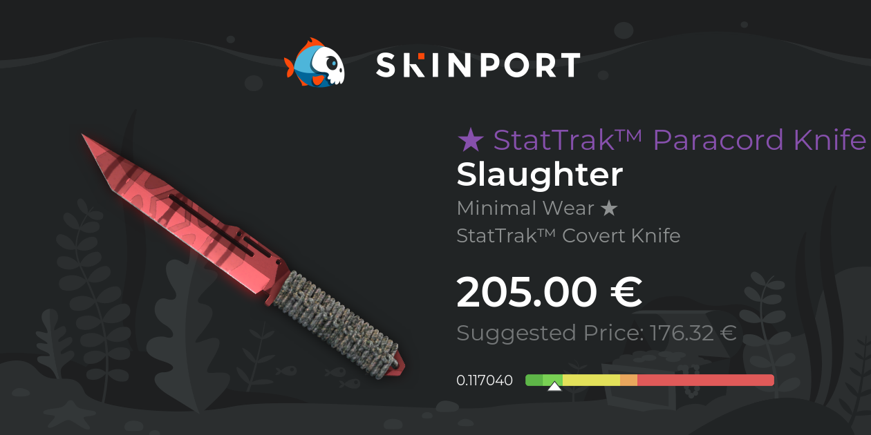 StatTrak™ Paracord Knife | Slaughter (Minimal Wear) - Counter-Strike 2 ...