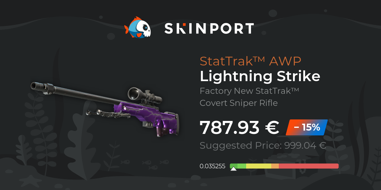 StatTrak™ AWP | Lightning Strike (Factory New) - Counter-Strike 2 ...