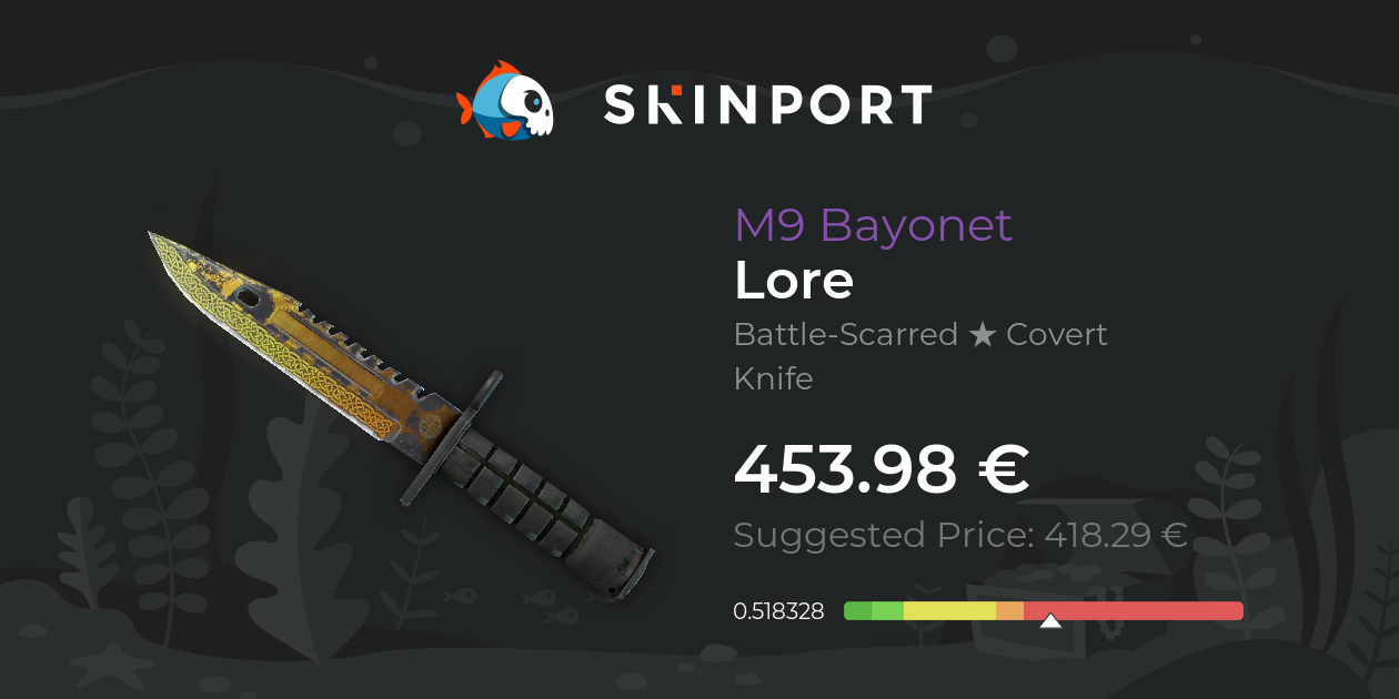 M9 Bayonet | Lore (Battle-Scarred) - Counter-Strike 2 - Skinport