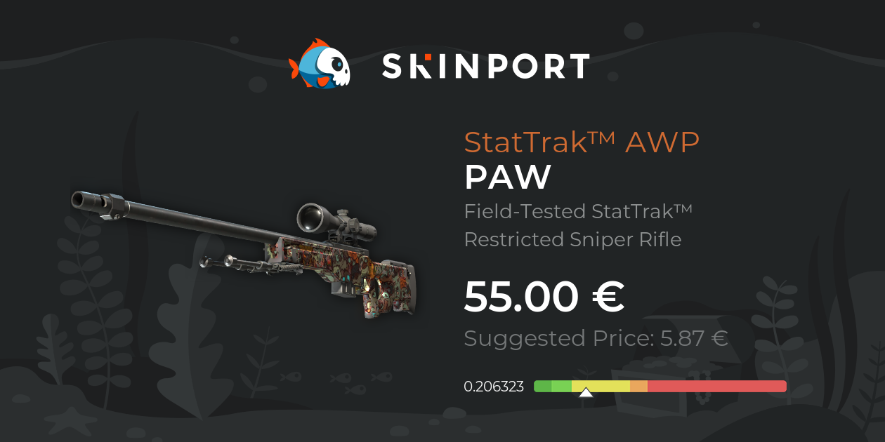 StatTrak™ AWP | PAW (Field-Tested) - Counter-Strike 2 - Skinport