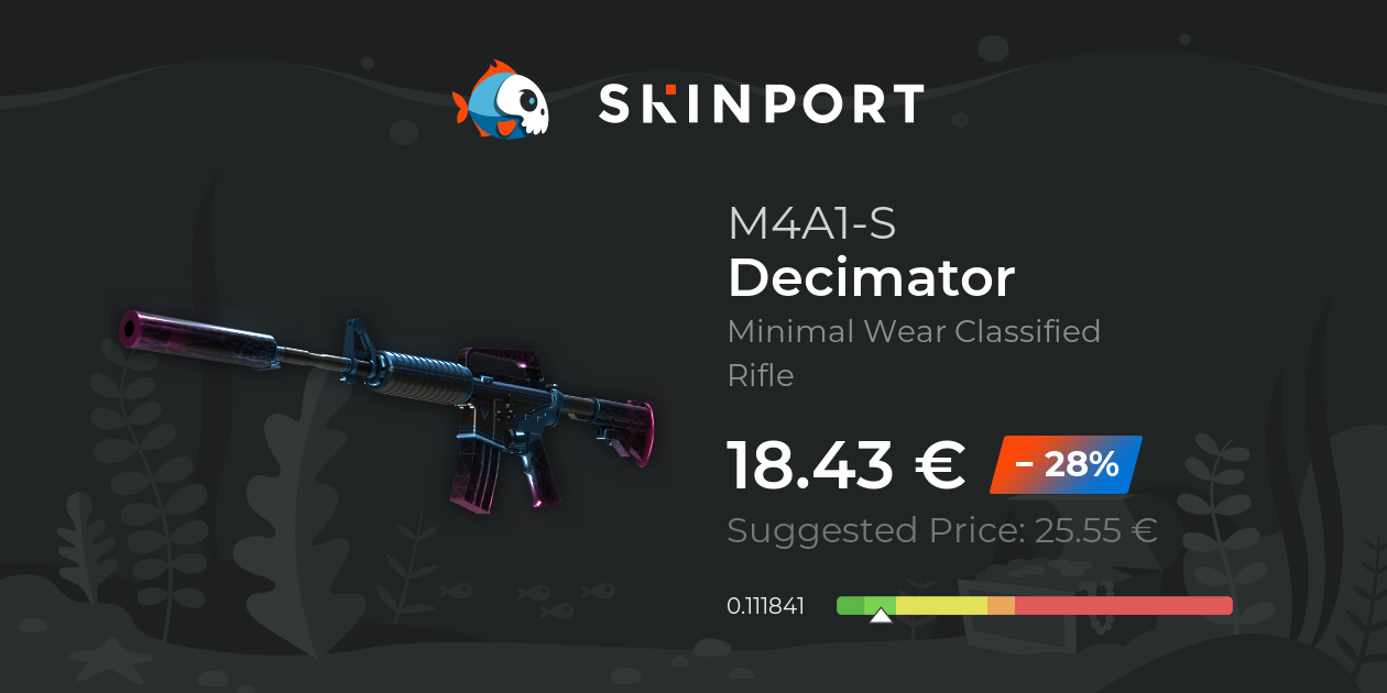 M4A1-S | Decimator (Minimal Wear) - Counter-Strike 2 - Skinport