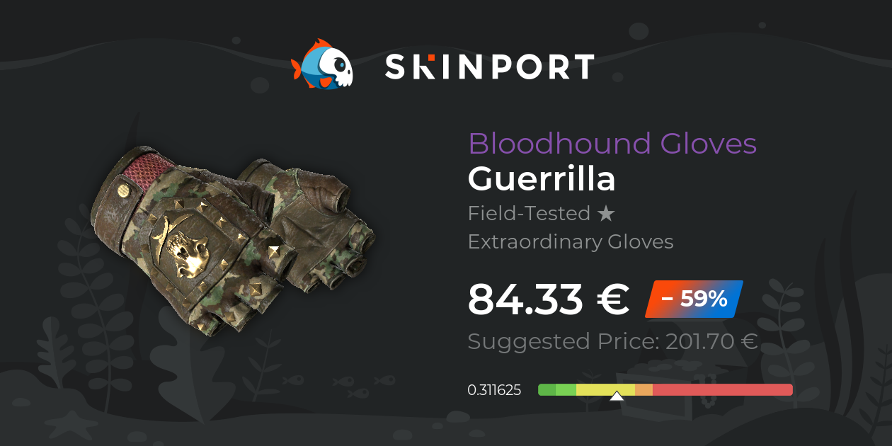 Bloodhound Gloves | Guerrilla (Field-Tested) - CS2 - Skinport