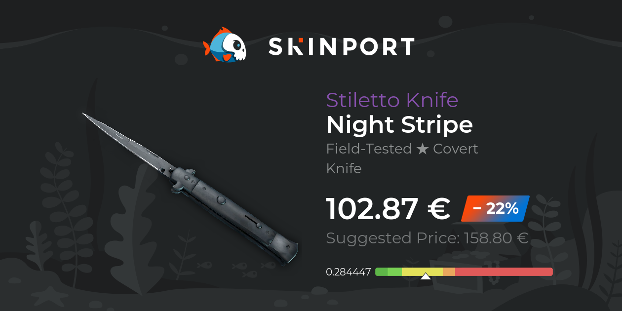 Stiletto Knife | Night Stripe (Field-Tested) - Counter-Strike 2 - Skinport