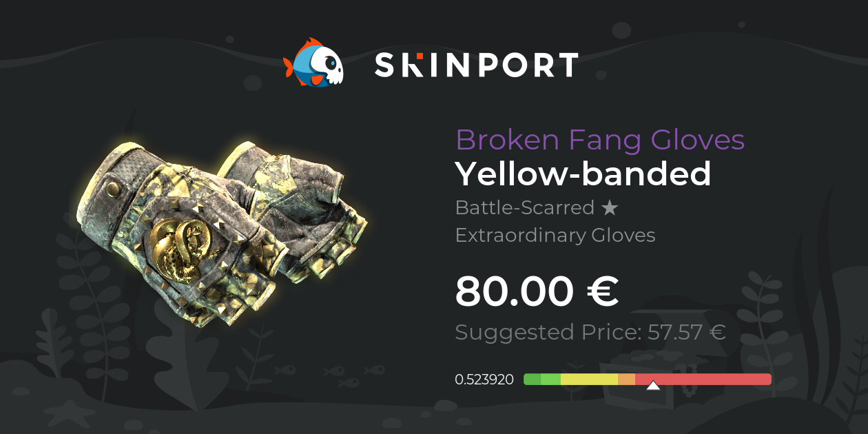 Broken Fang Gloves | Yellow-banded (Battle-Scarred) - Counter-Strike 2 ...
